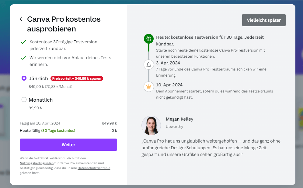 Canva Pro günstiger (18 €/Jahr oder 2 €/Monat) via VPN (Türkei) – bleib ...